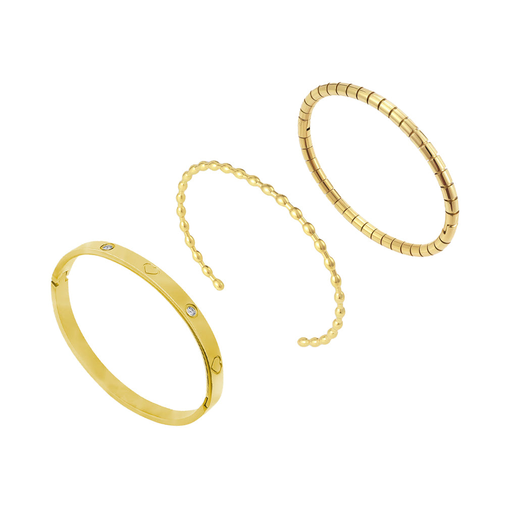Desert Glow Bundle: 3 Piece Bangle – EVRYJEWELS
